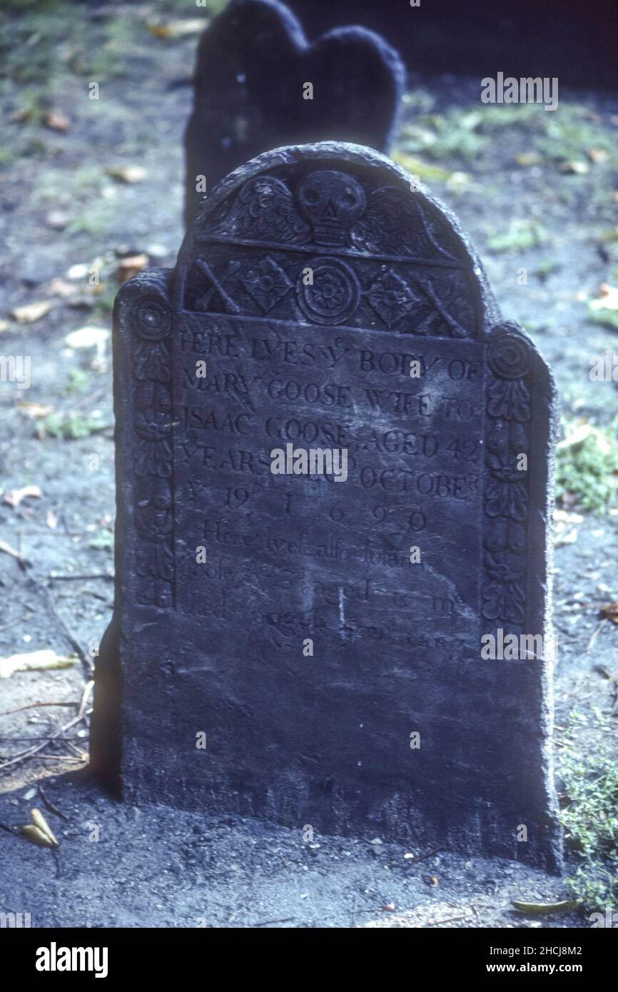 The grave of Mary Goose in Boston's Granary Burial Ground is reputed to ...