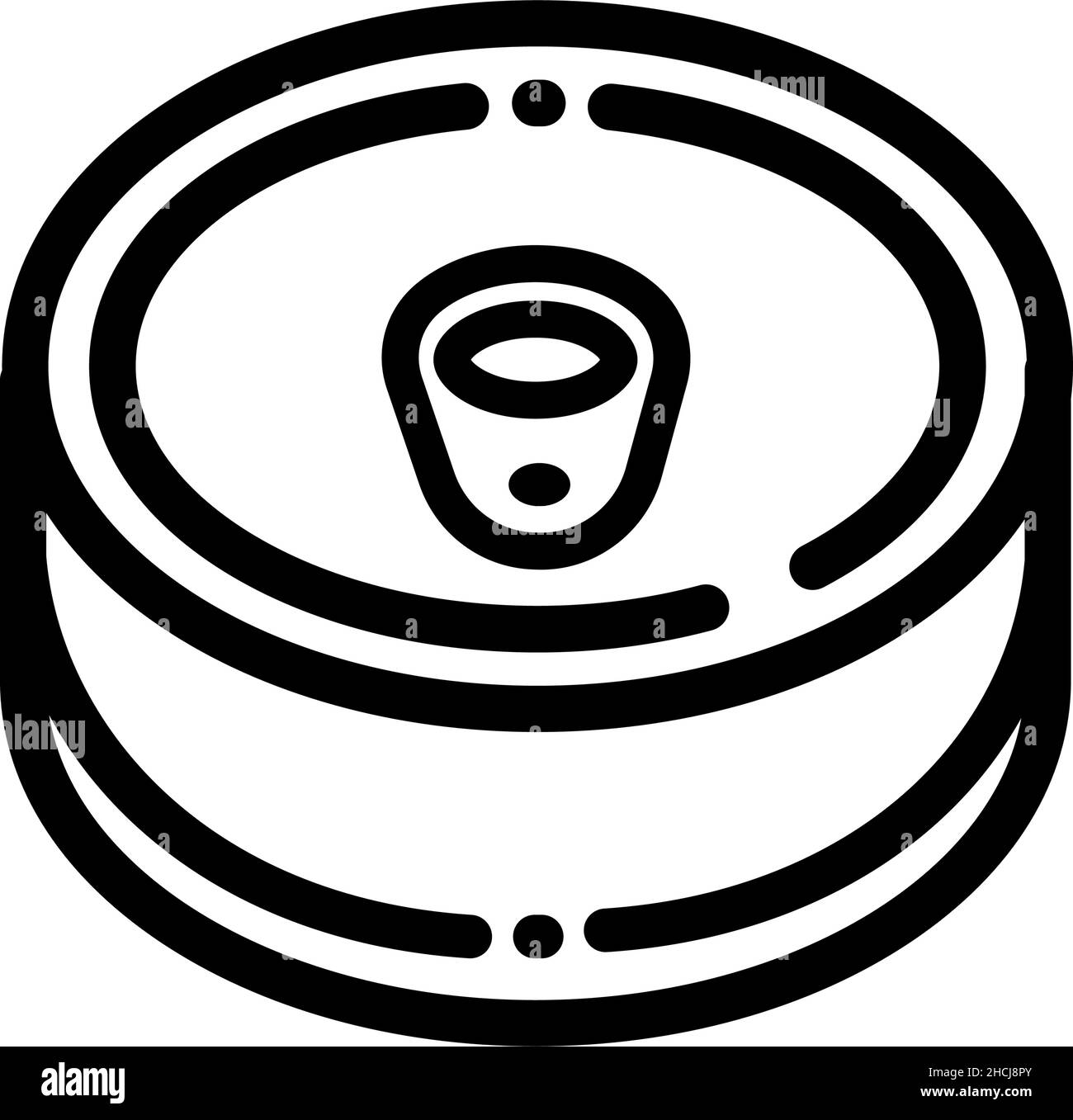Canned food vector icon. Tin can outline icon for web design isolated ...