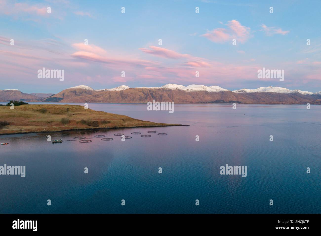 Aquaculture Fish Farm Pens Used to Keep Farmed Fish Stock Photo - Alamy