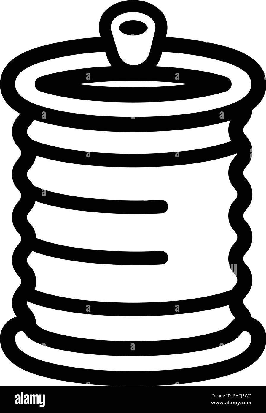 Canned food vector icon. Tin can outline icon for web design isolated ...