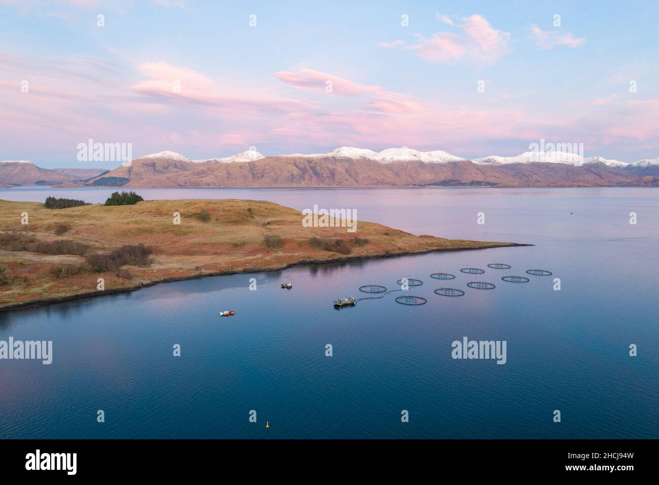 Aquaculture Fish Farm Pens Used to Keep Farmed Fish Stock Photo - Alamy