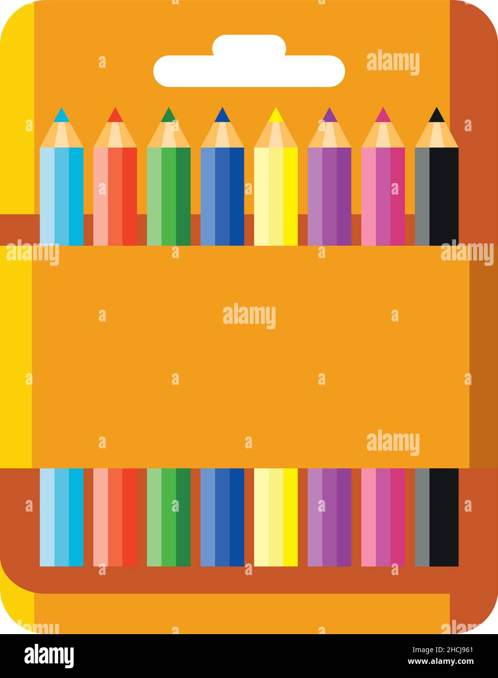 Pencils in pencil case Stock Vector Images - Alamy