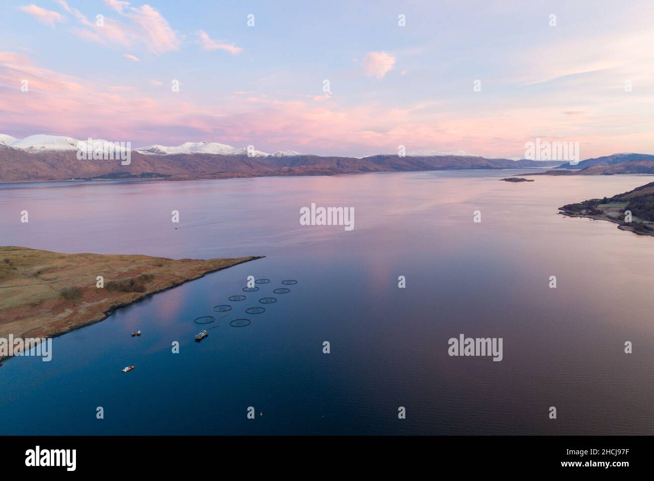 Aquaculture Fish Farm Pens Used to Keep Farmed Fish Stock Photo - Alamy