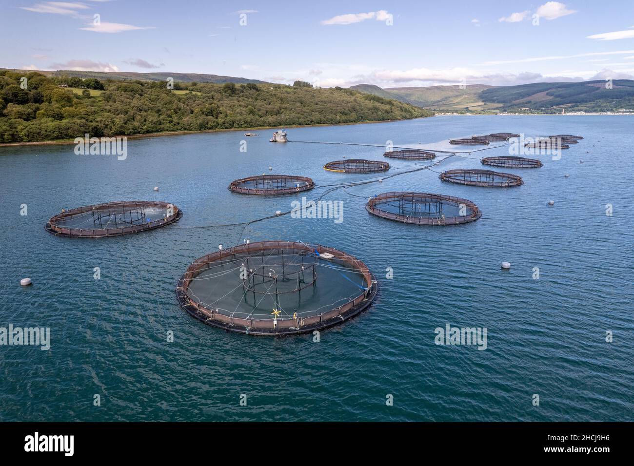 Aquaculture Sea Farm Used For Intensive Fish Farming Stock Photo - Alamy