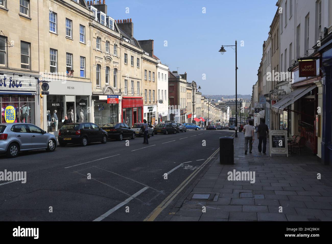 Looking down Park Street in Bristol City Centre, England. Street view ...