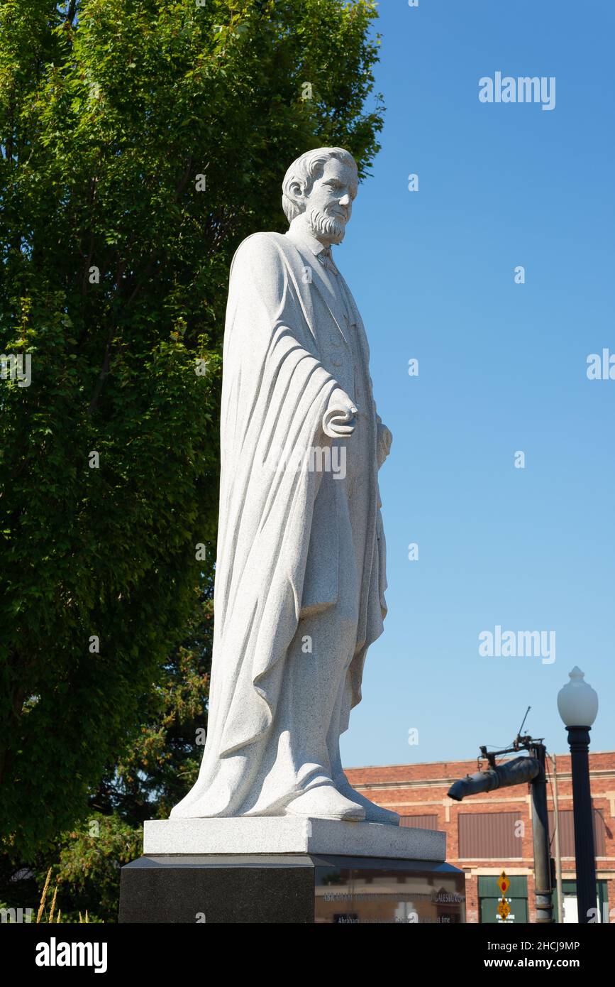 Galesburg, Illinois - United States - August 8th, 2021: Abraham Lincoln ...