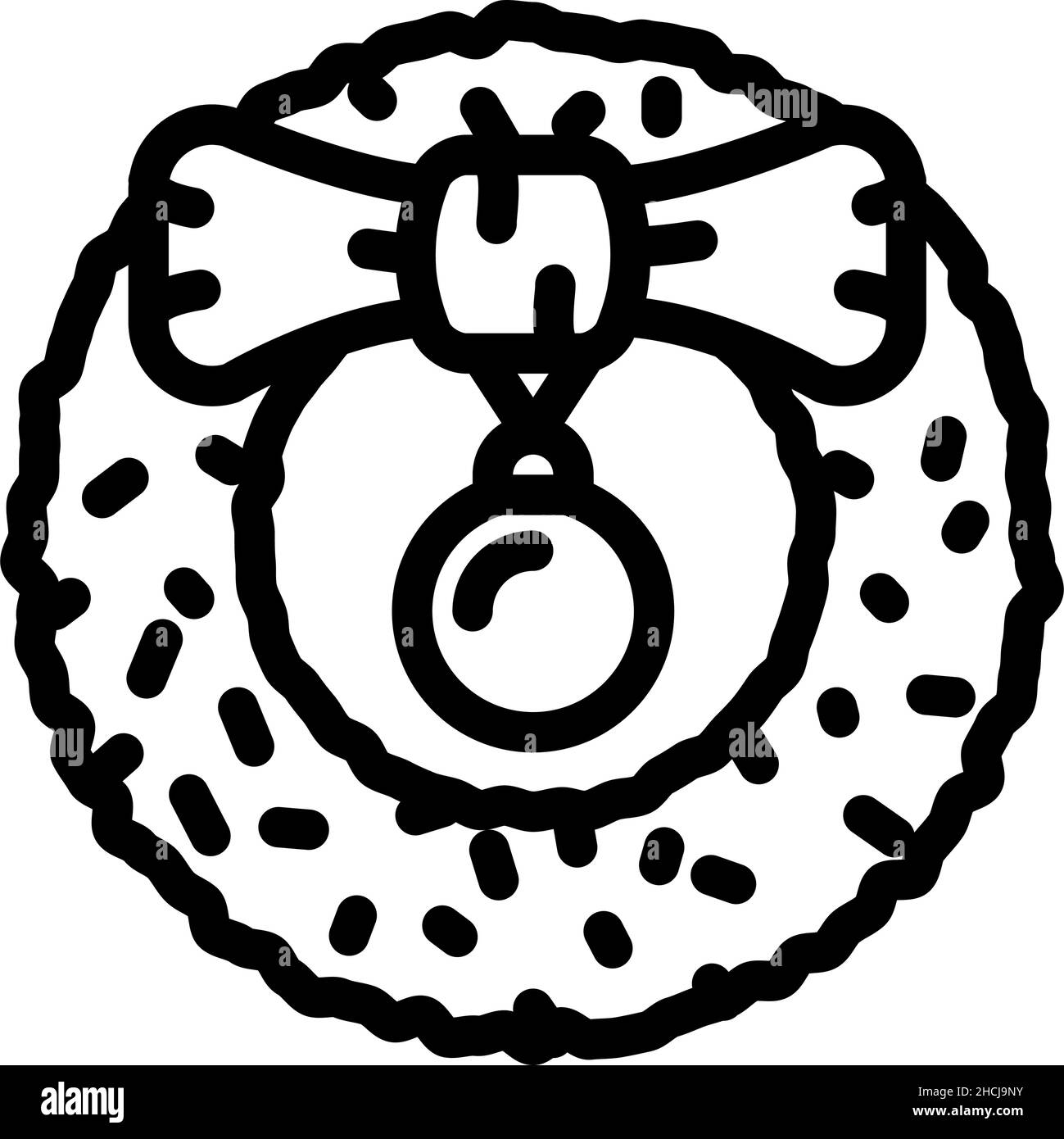 christmas holiday line icon vector illustration Stock Vector Image ...