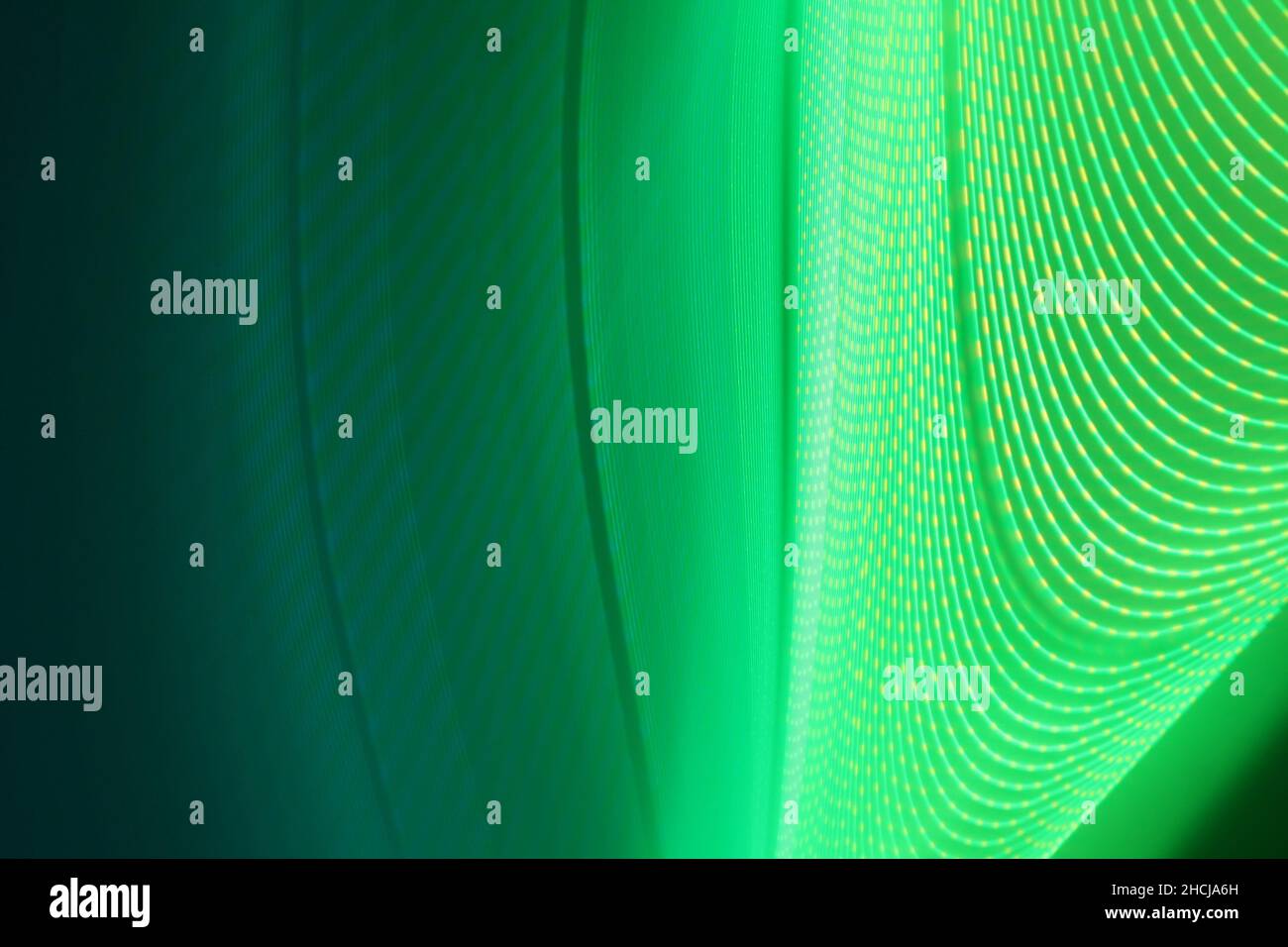 A pattern of green light, a section of the electromagnetic spectrum ...