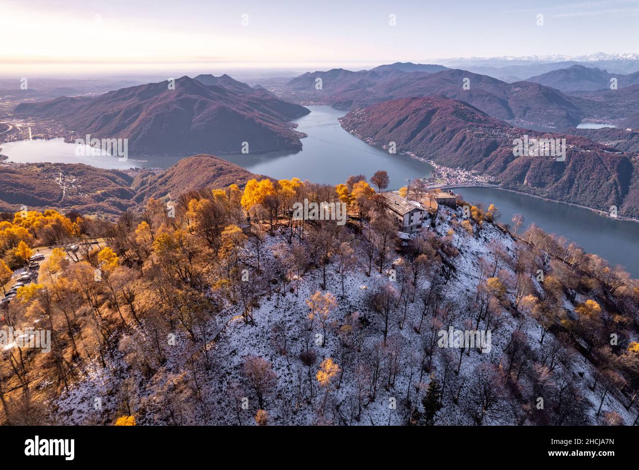 Balcone Di Italia Overlooking a Lake on the Italian Swiss Border Stock ...