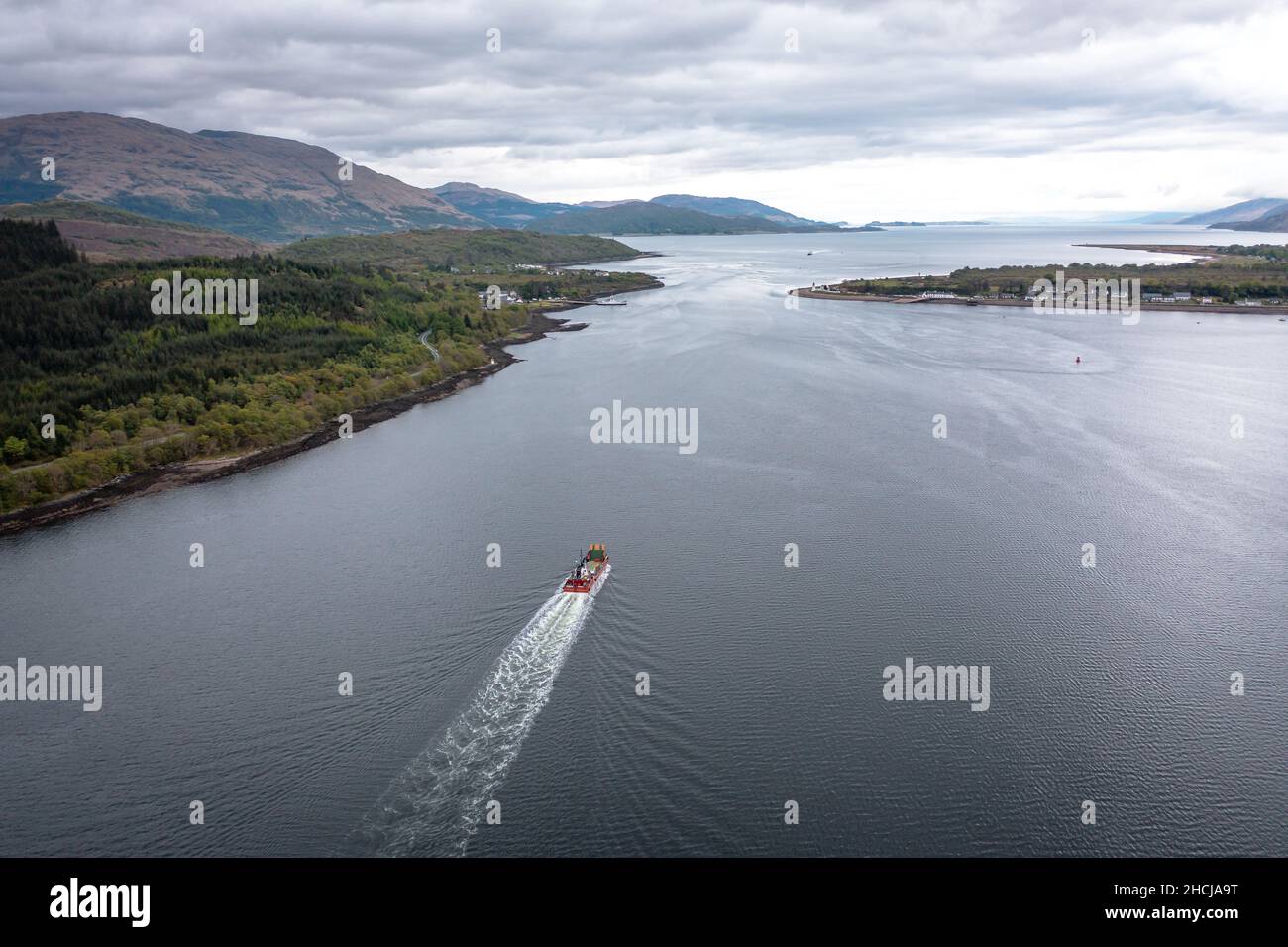 A Transporter Cargo Ship Motoring at Sea Stock Photo - Alamy