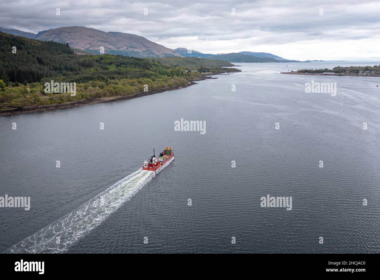 A Transporter Cargo Ship Motoring at Sea Stock Photo - Alamy