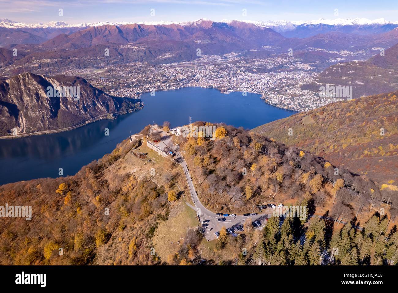 Balcone Di Italia Overlooking a Lake on the Italian Swiss Border Stock ...