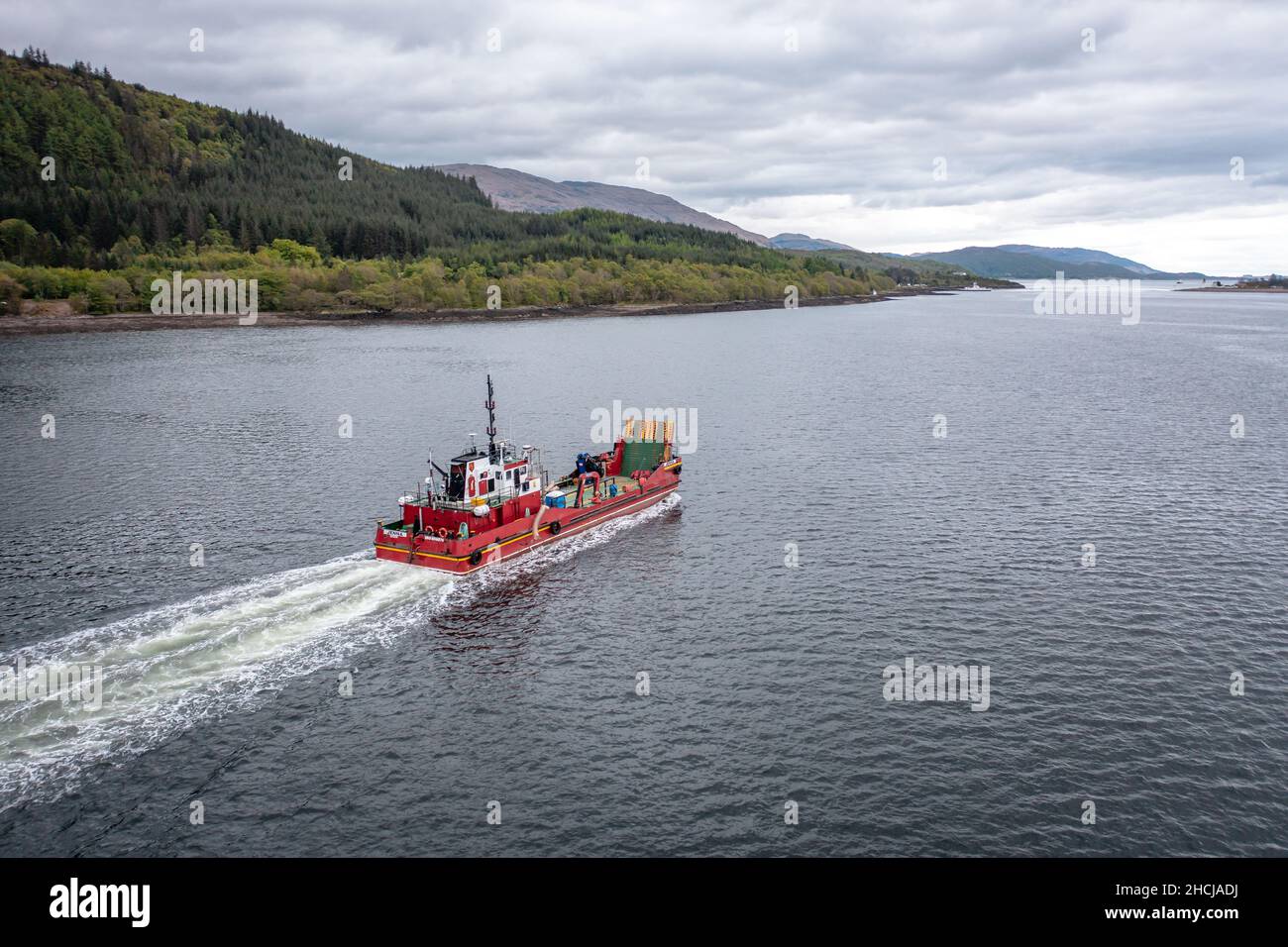 A Transporter Cargo Ship Motoring at Sea Stock Photo - Alamy