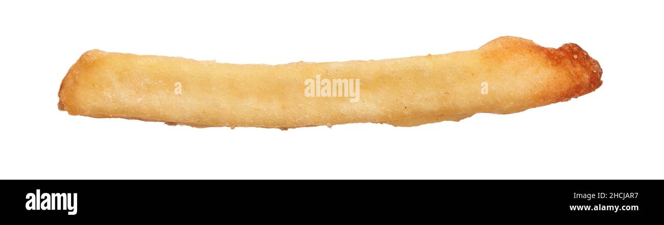 Single french fried potato isolated over white background Stock Photo ...