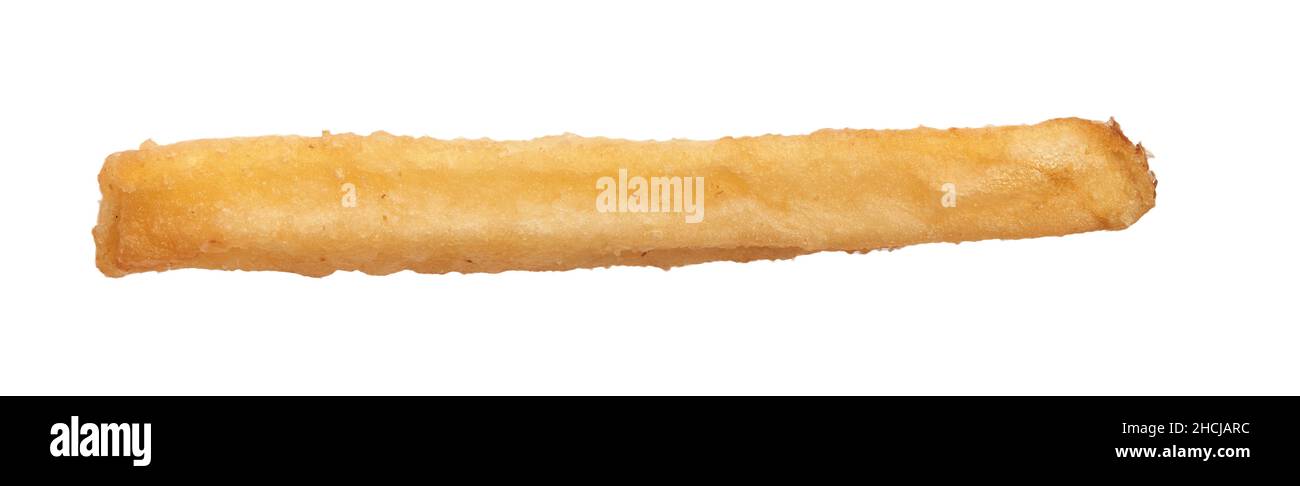 Single french fried potato isolated over white background Stock Photo ...