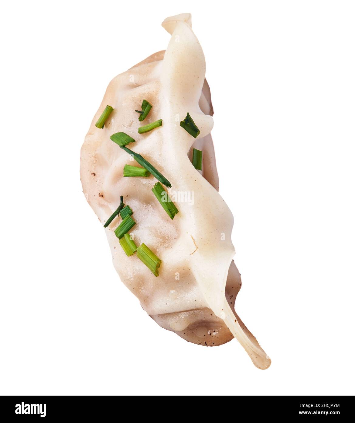 Single delicious chinese gyoza isolated on a white background Stock ...