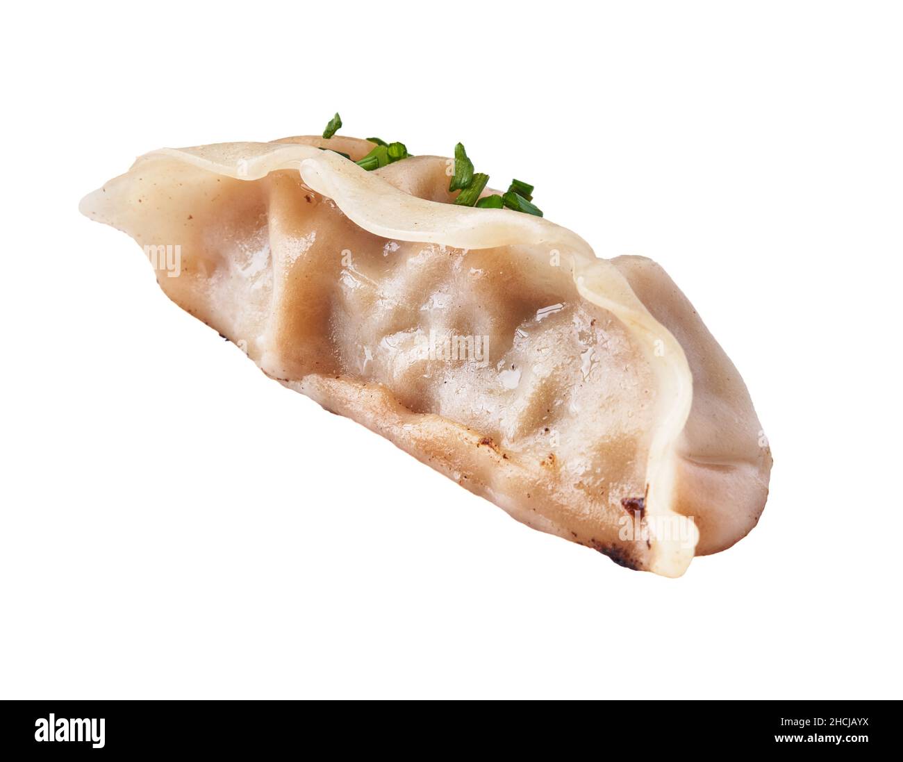 Single delicious chinese gyoza isolated on a white background Stock ...