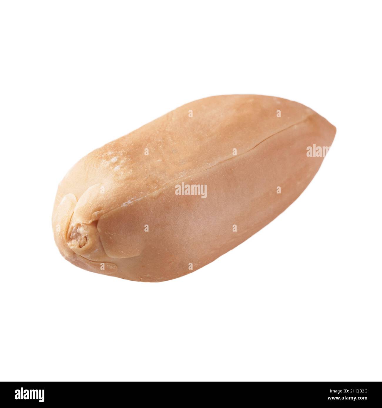 Single peeled peanut isolated on a white background Stock Photo - Alamy