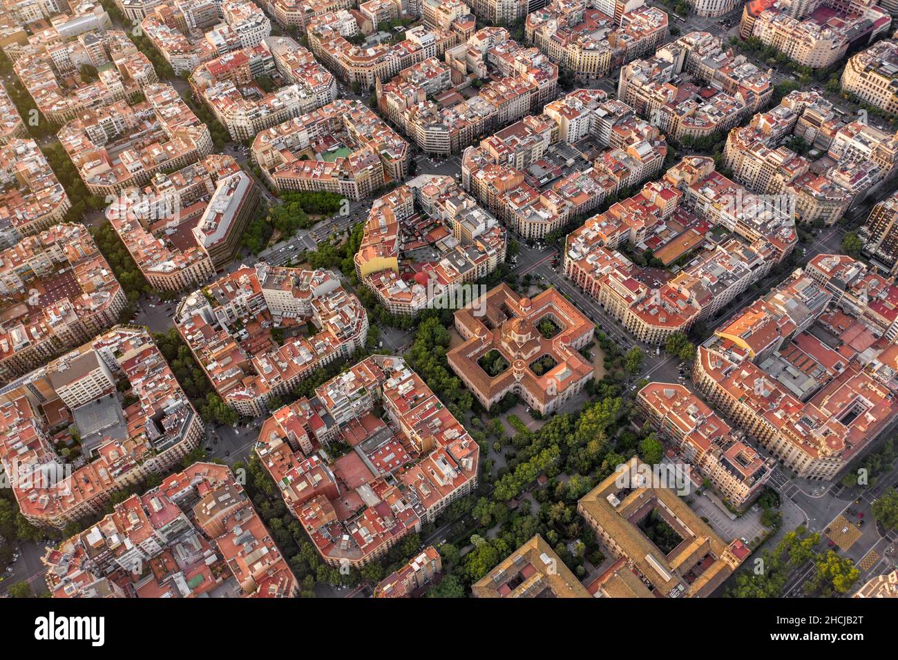 High Aerial Views over the City of Barcelona in Spain Stock Photo - Alamy