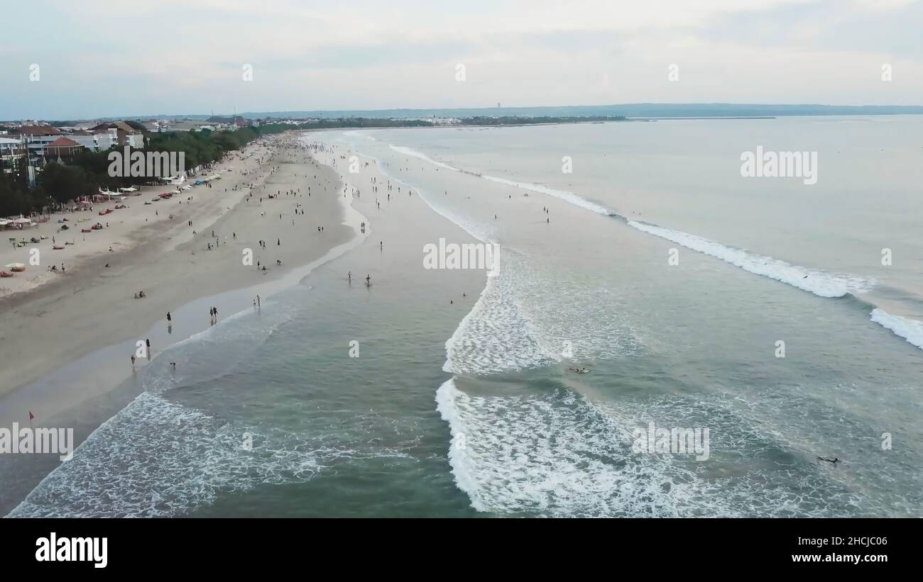 Ocean Aerial view, amazing nature background. Video. The color of the ...
