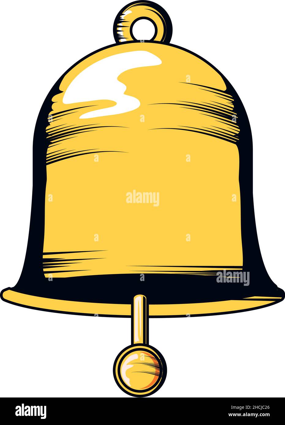 gold bell icon Stock Vector Image & Art - Alamy
