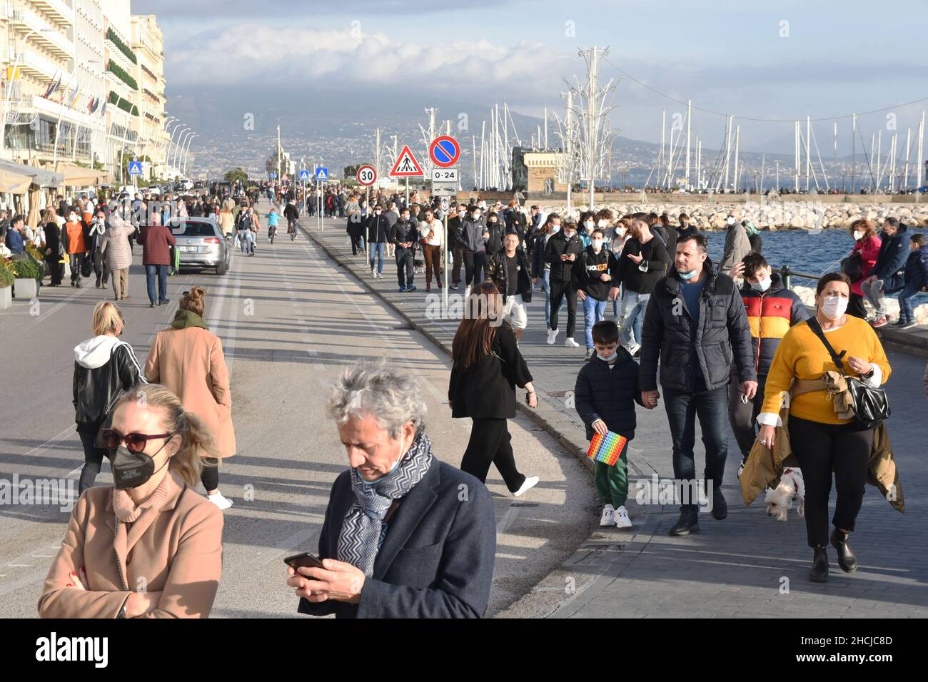 Naples, Campania, Italy. 29th Dec, 2021. With increases of contagions ...