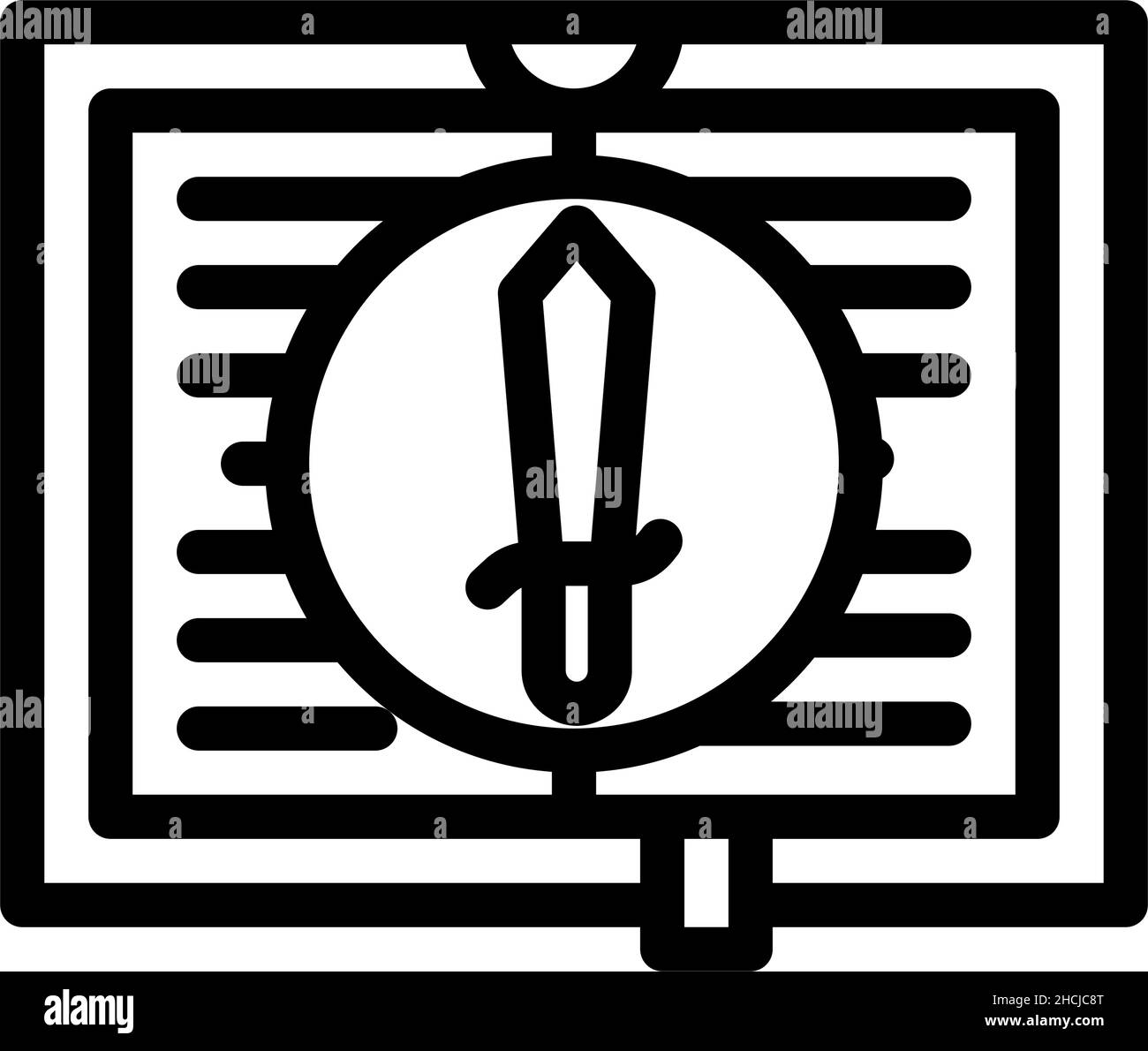 action adventure literature line icon vector illustration Stock Vector ...