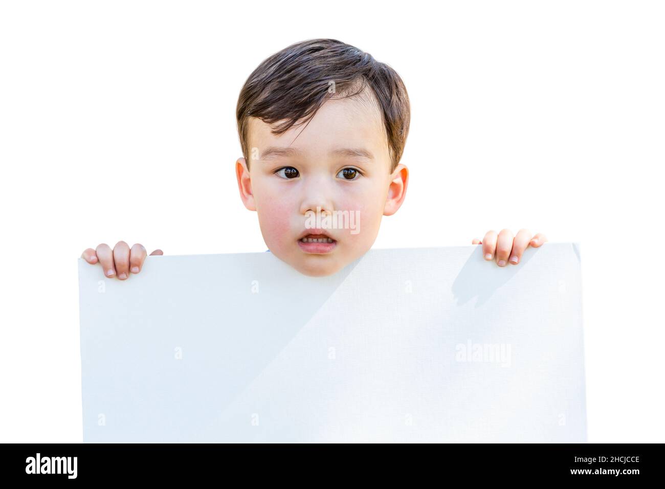 Mixed race kids holding poster hi-res stock photography and images - Alamy