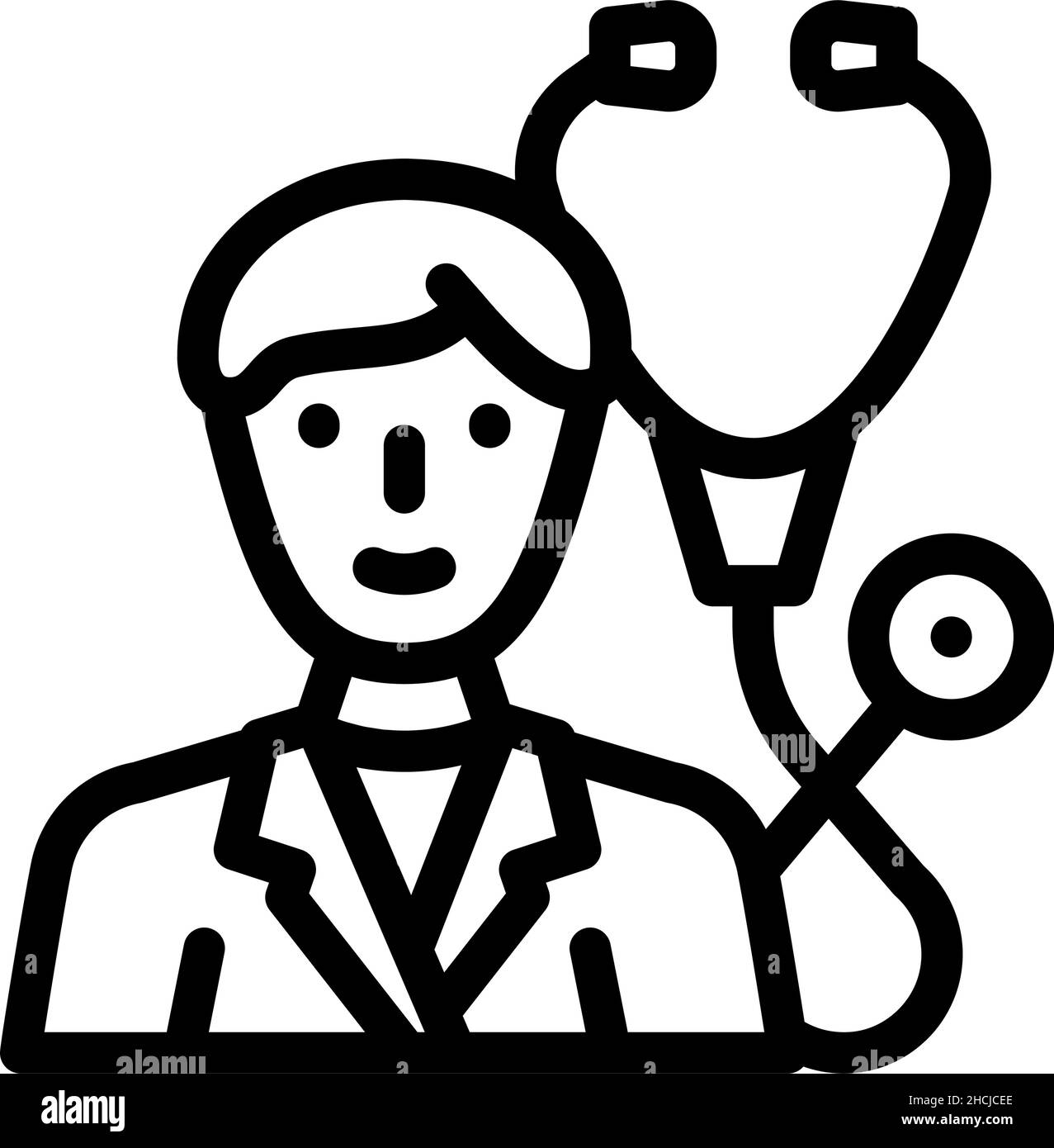pulmonologist doctor line icon vector illustration Stock Vector Image ...