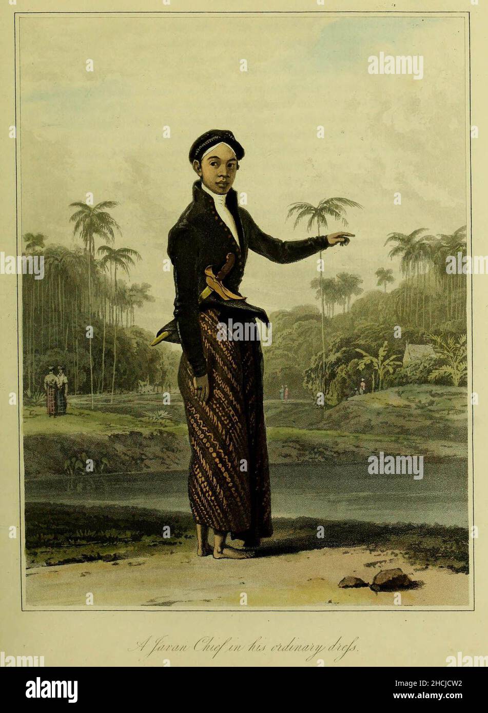 A Javanese chief, in his ordinary dress, from The History of Java by ...