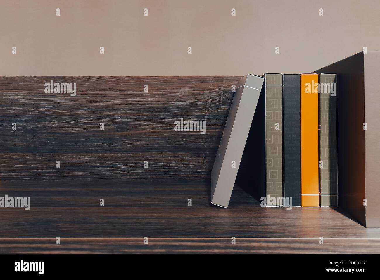 Old books standing on table hi-res stock photography and images - Alamy