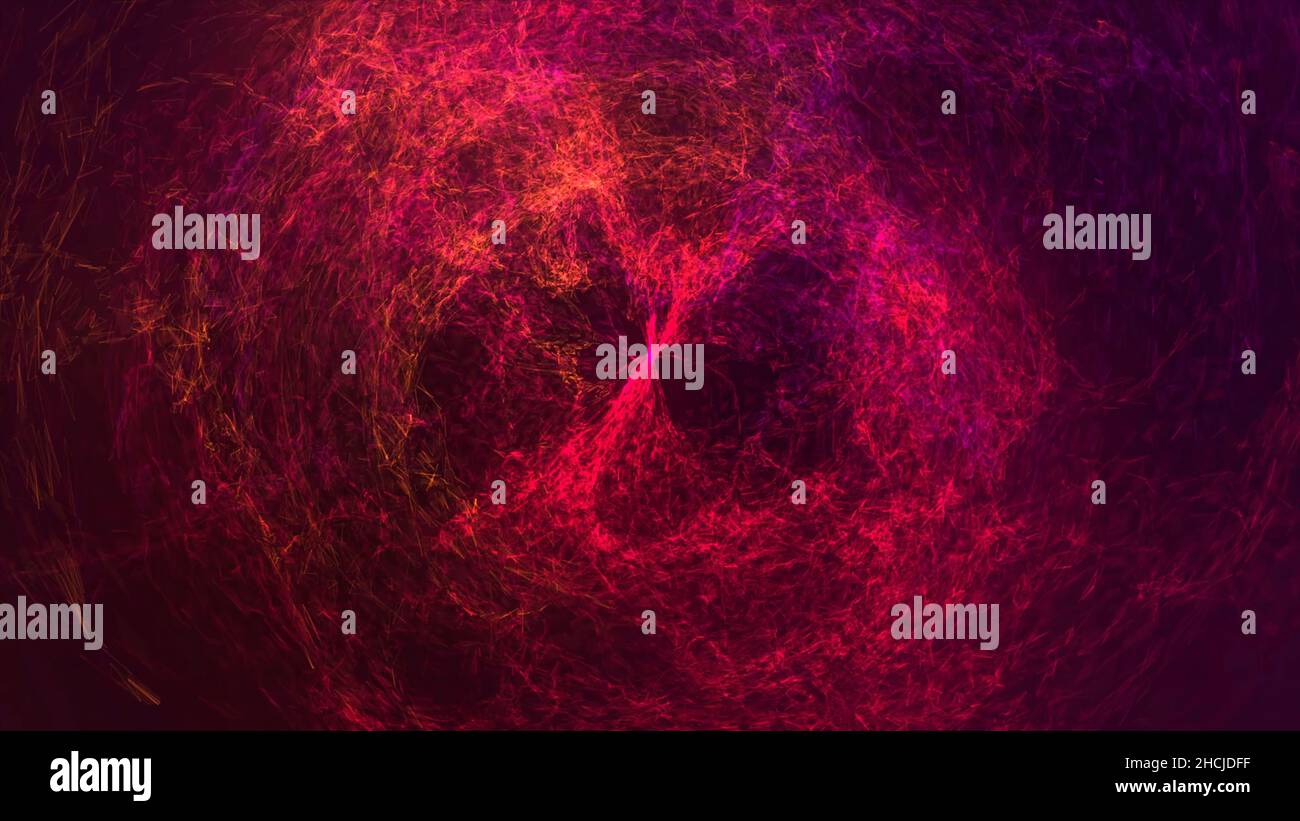 Abstract Motion Background Explosion With Particles And Sphere. Atom ...