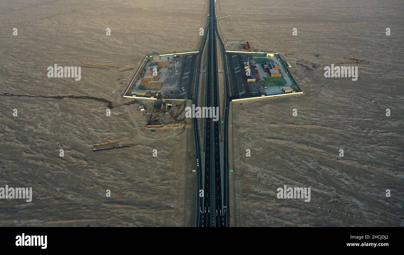 BAZHOU, CHINA - DECEMBER 29, 2021 - Aerial photo taken on December 29 ...
