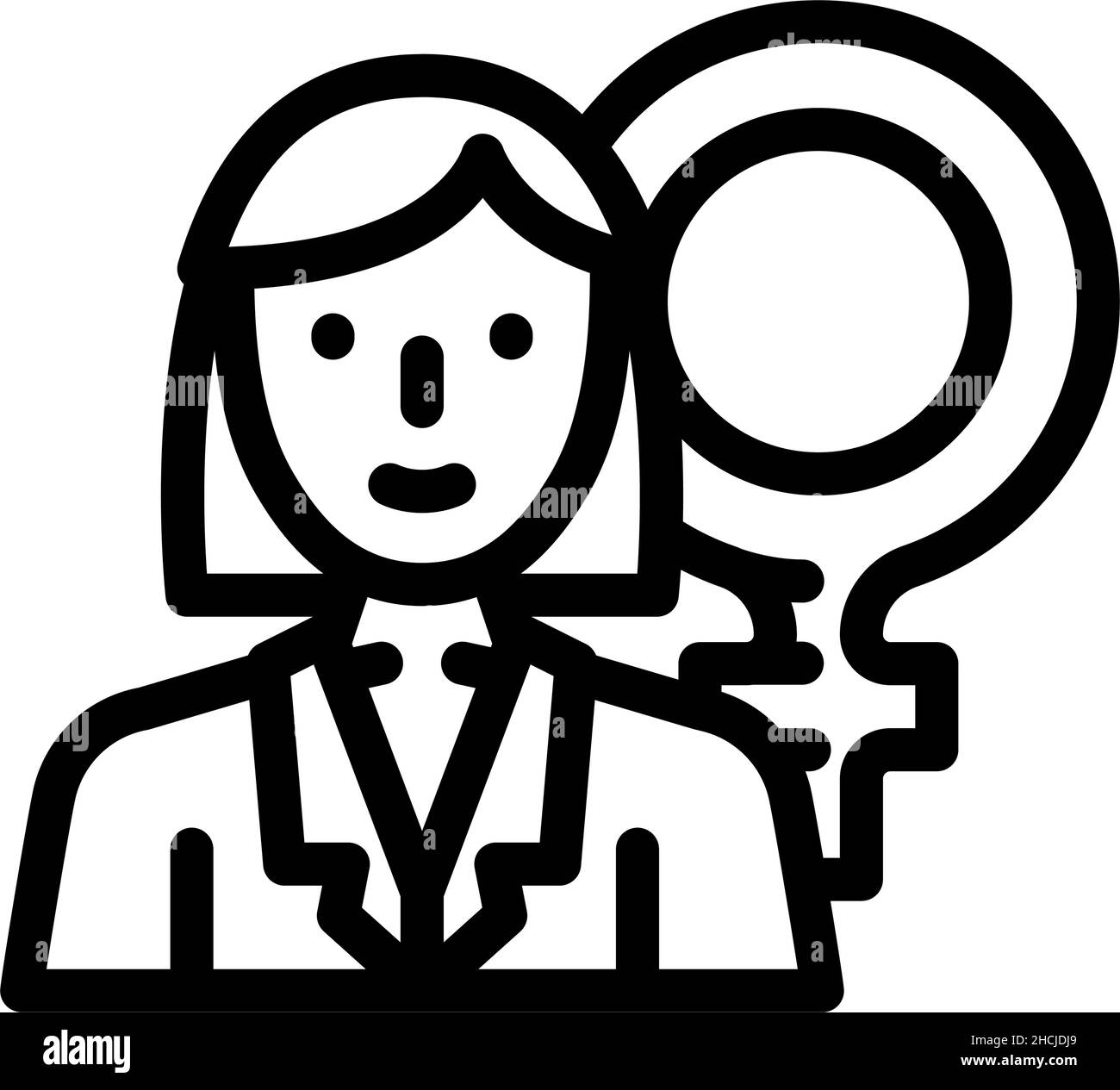 Gynecologist Doctor Line Icon Vector Illustration Stock Vector Image