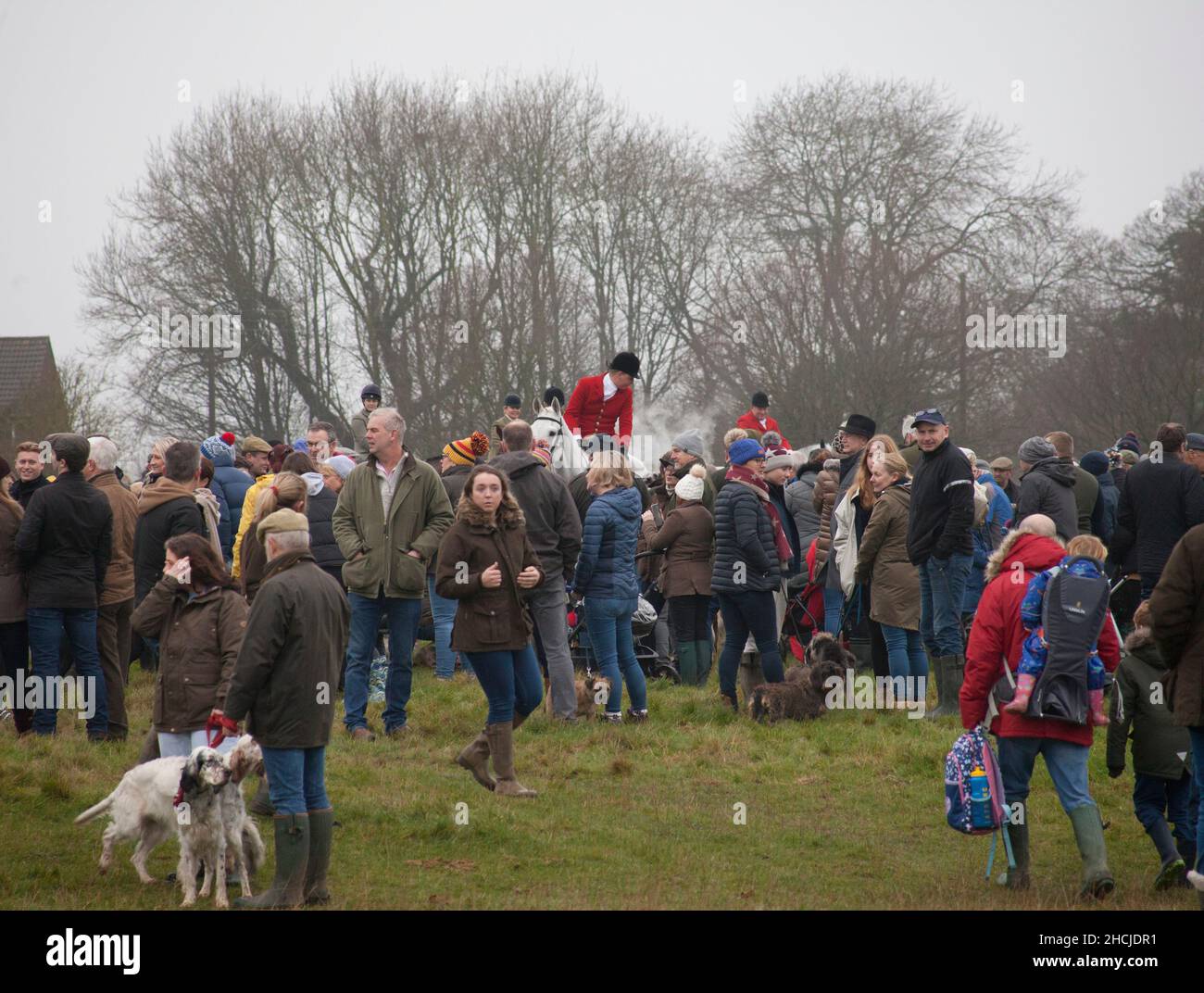 Boxing day hunt meet beverley westwood 27th december 2021 hi-res stock ...