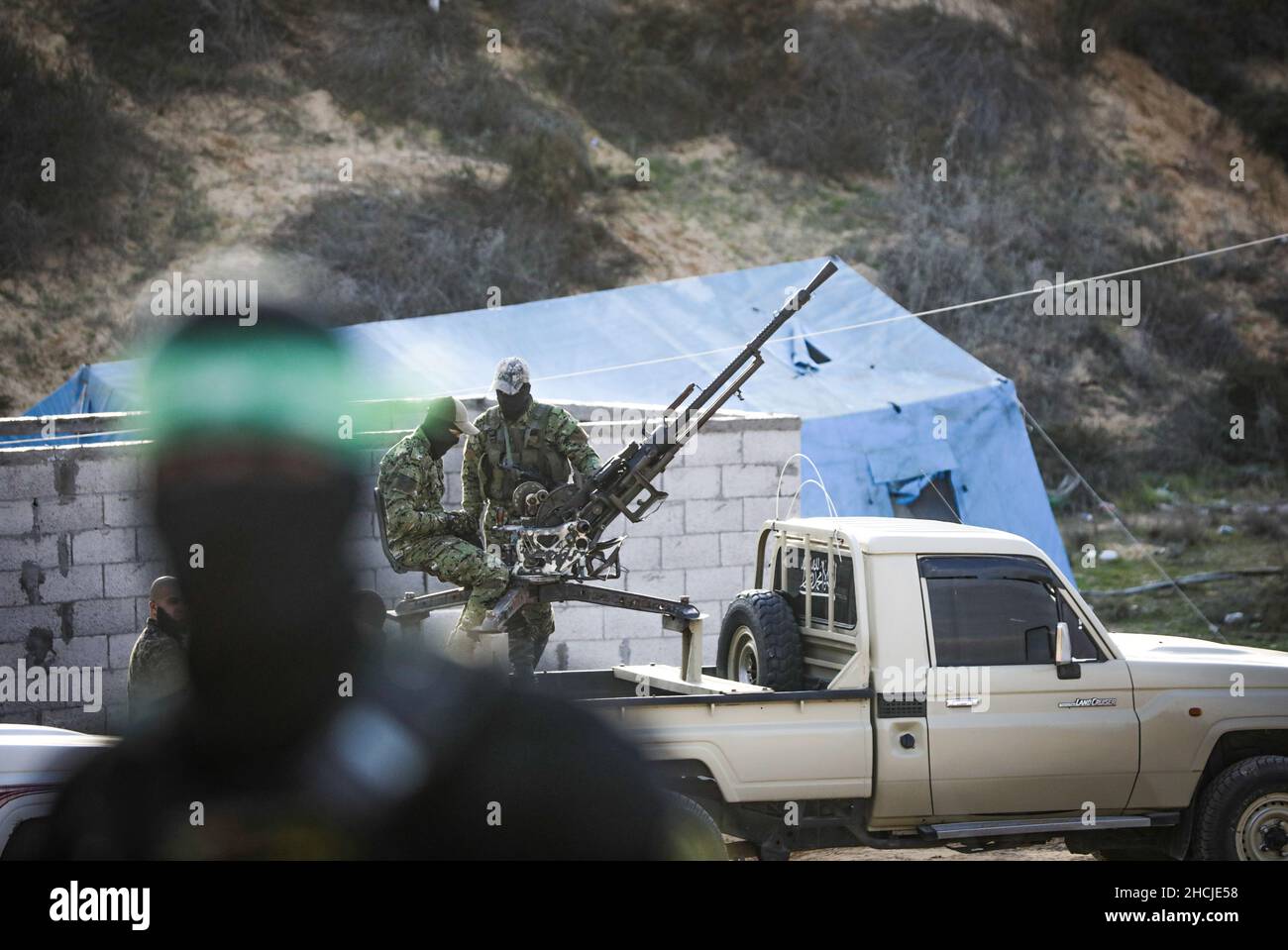 Gaza, Palestine. 29th Dec, 2021. Palestinian militants seen on a ...