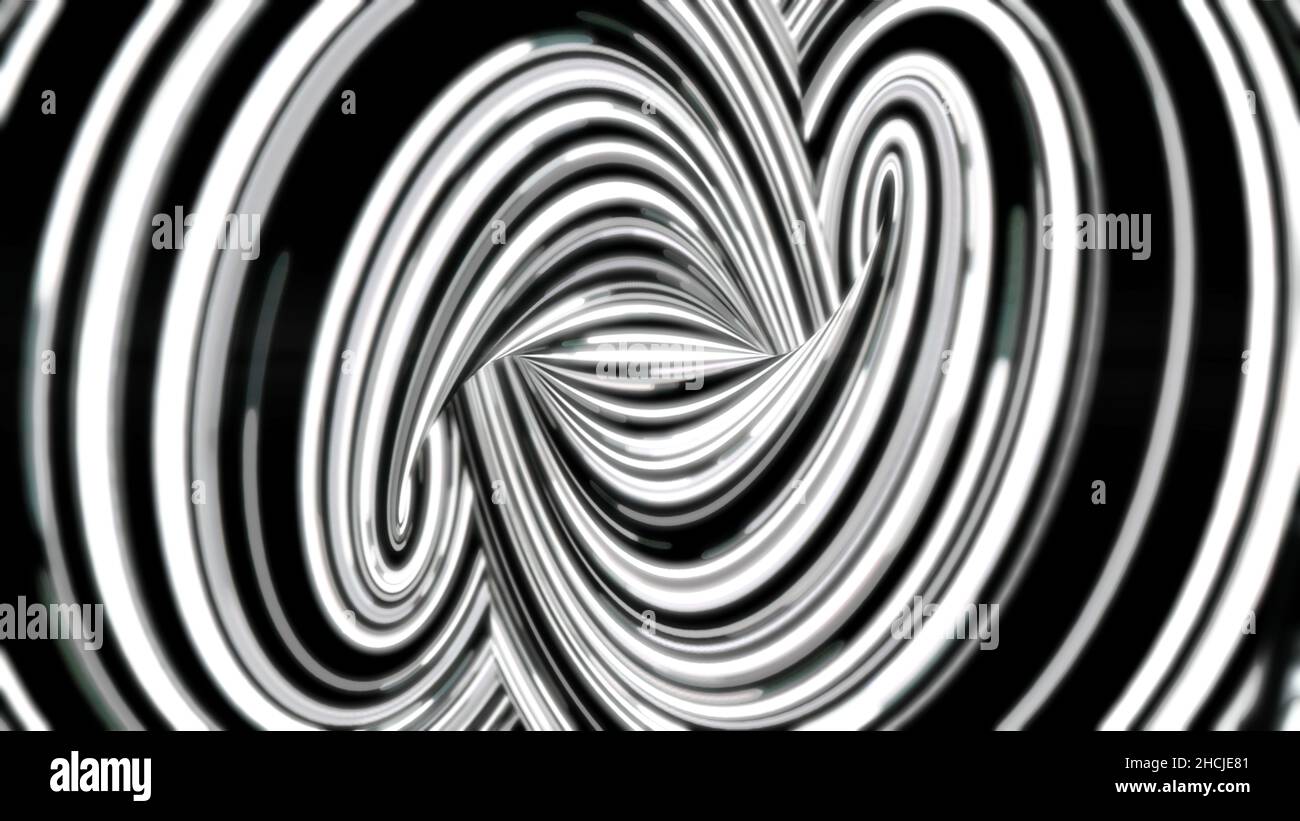 Abstract background with infinity sign formed by many narrow, blak and ...