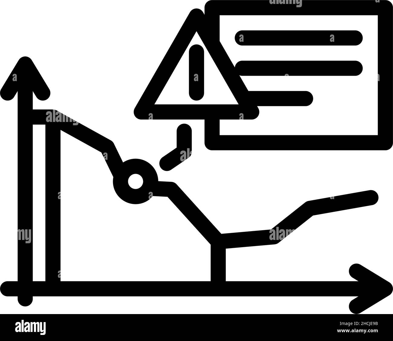 price drop chart line icon vector illustration Stock Vector Image & Art ...