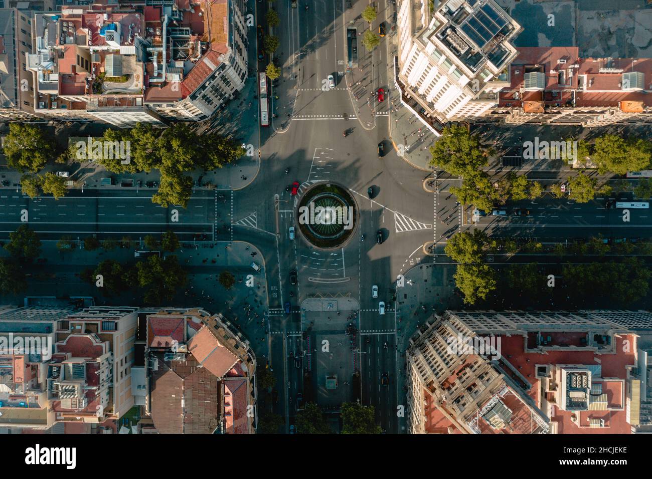 The Streets and Roads of Central Barcelona in Spain Stock Photo - Alamy