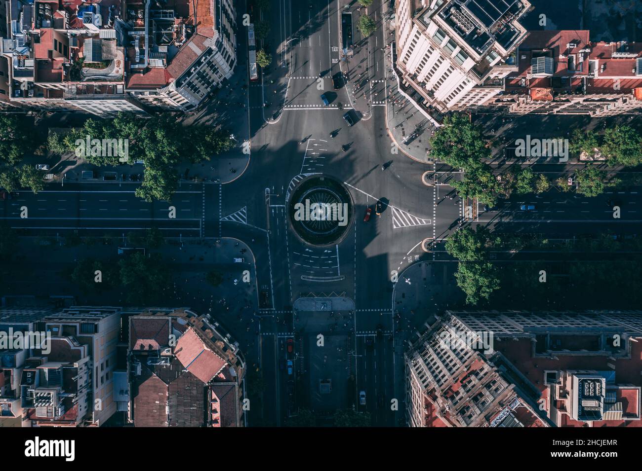 The Streets and Roads of Central Barcelona in Spain Stock Photo - Alamy