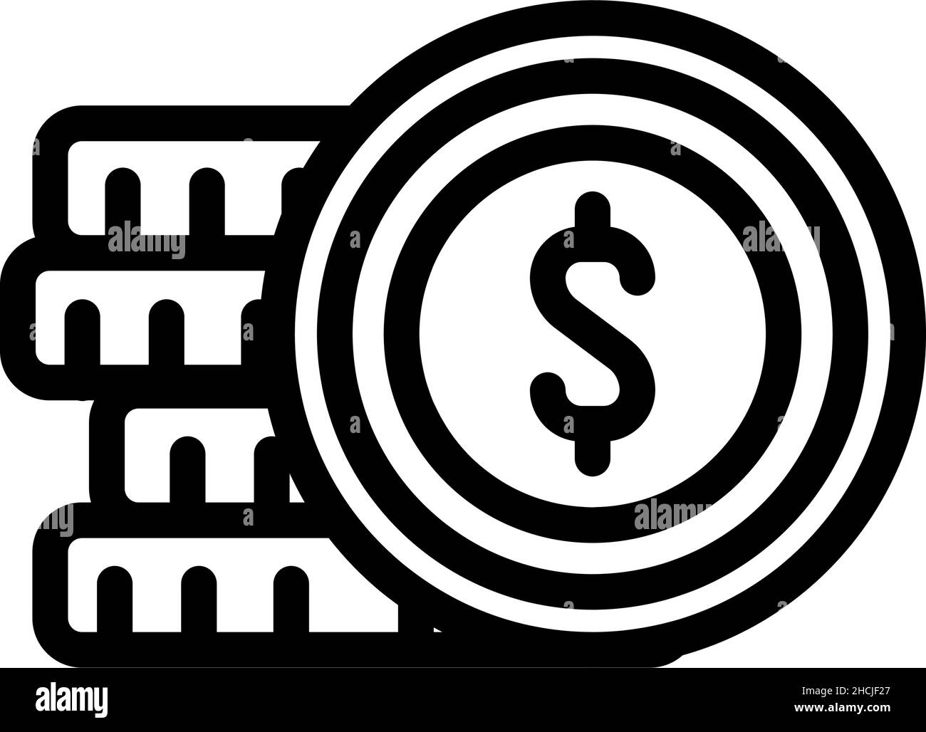 coin money line icon vector illustration Stock Vector Image & Art - Alamy