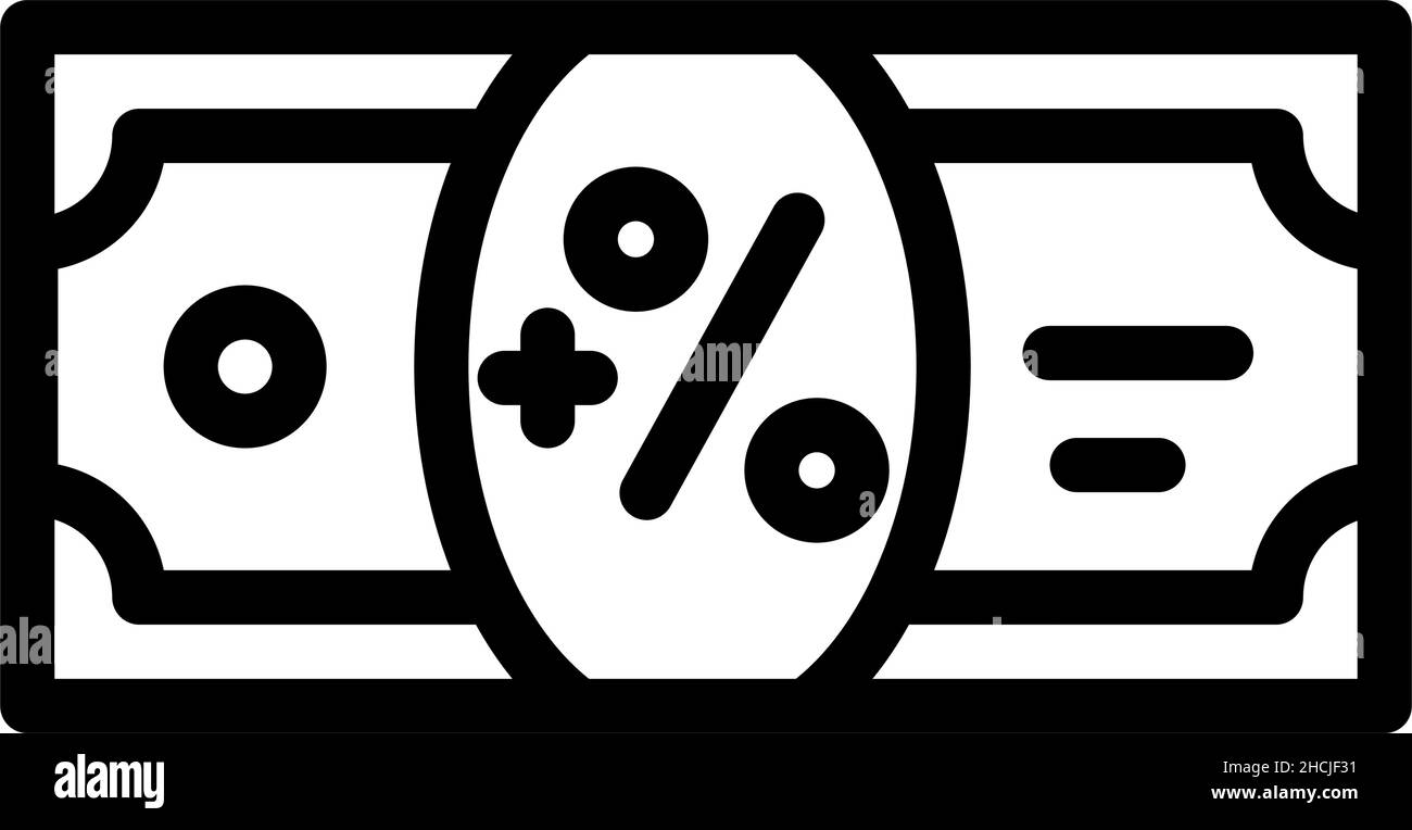 dividend passive income line icon vector illustration Stock Vector ...