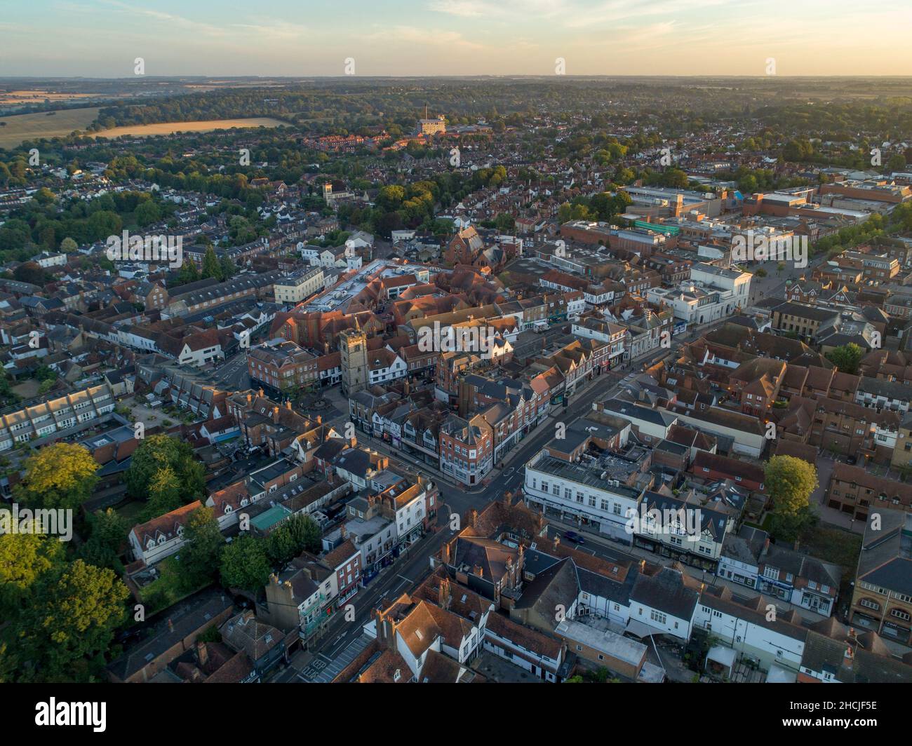 St albans cathedral aerial hi-res stock photography and images - Alamy