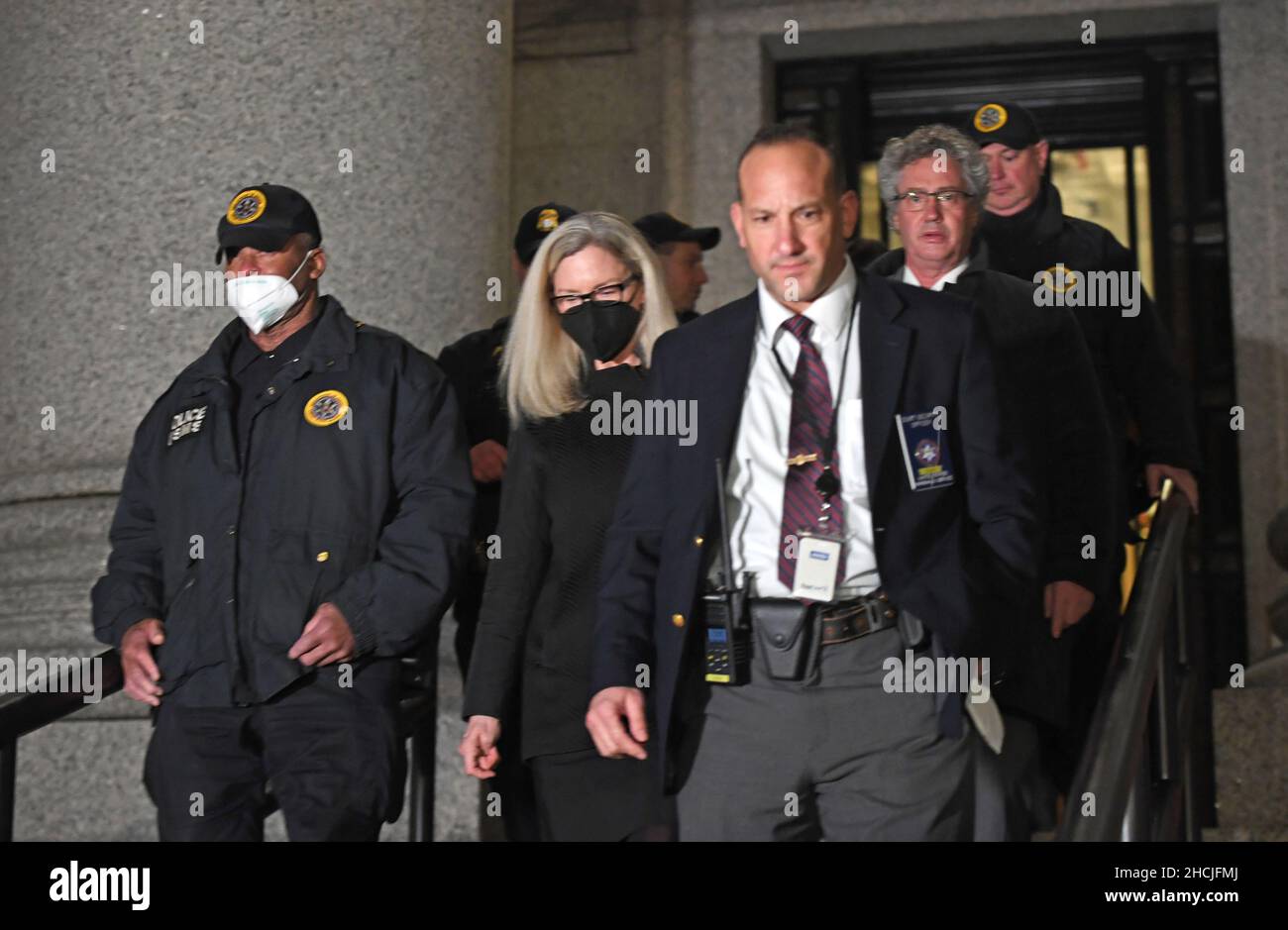 Defense attorneys Laura Menninger (centre) and Jeffrey Pagliuca (middle ...