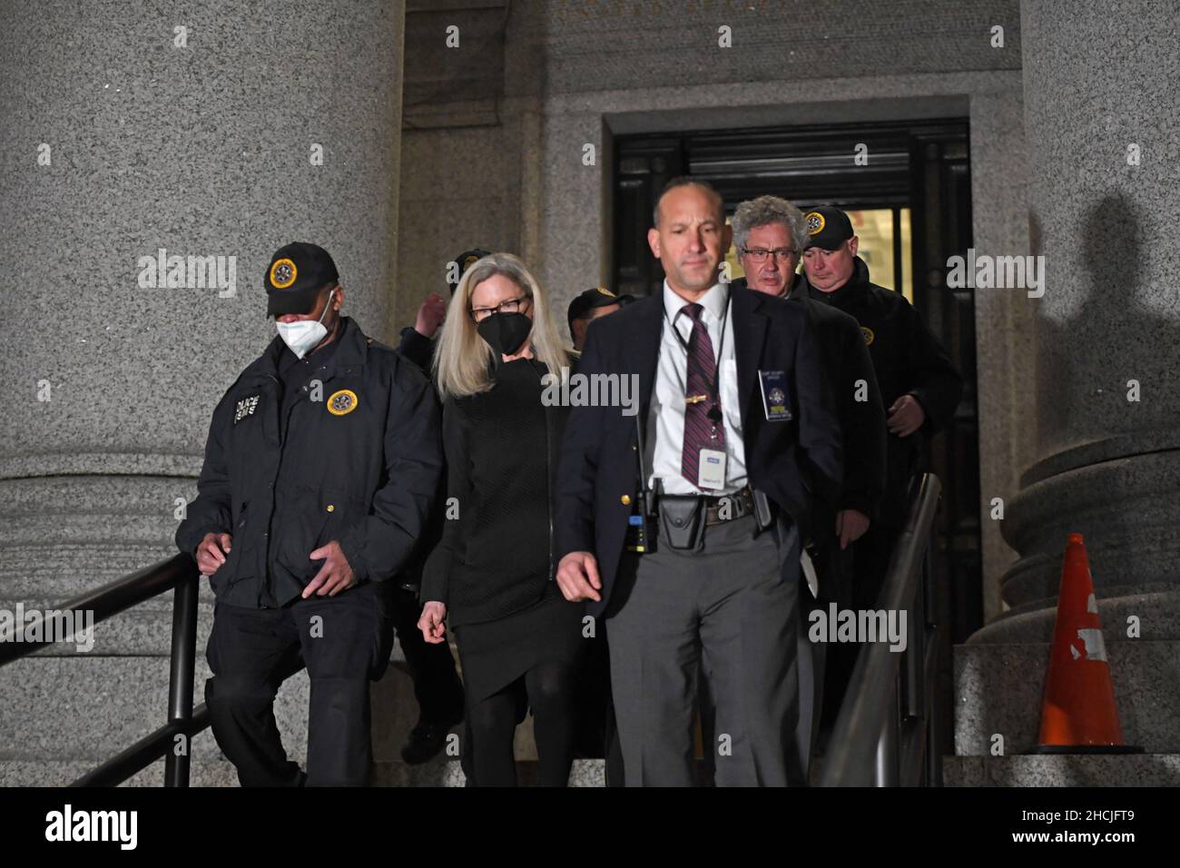Defense attorneys Laura Menninger (centre) and Jeffrey Pagliuca (middle ...