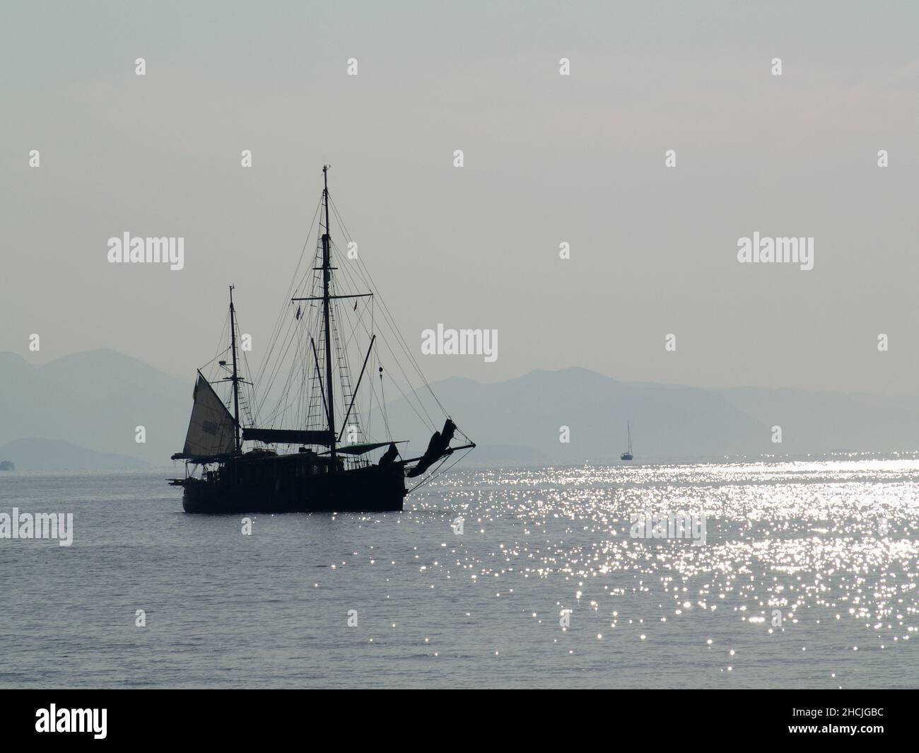 Moored sailing ship off hi-res stock photography and images - Alamy