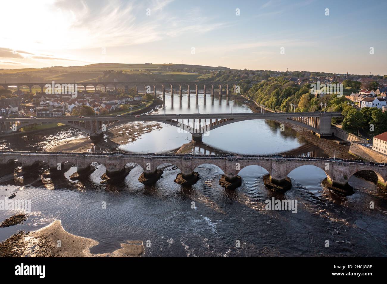 Historic Berwick upon Tweed on the Border of England and Scotland Stock ...