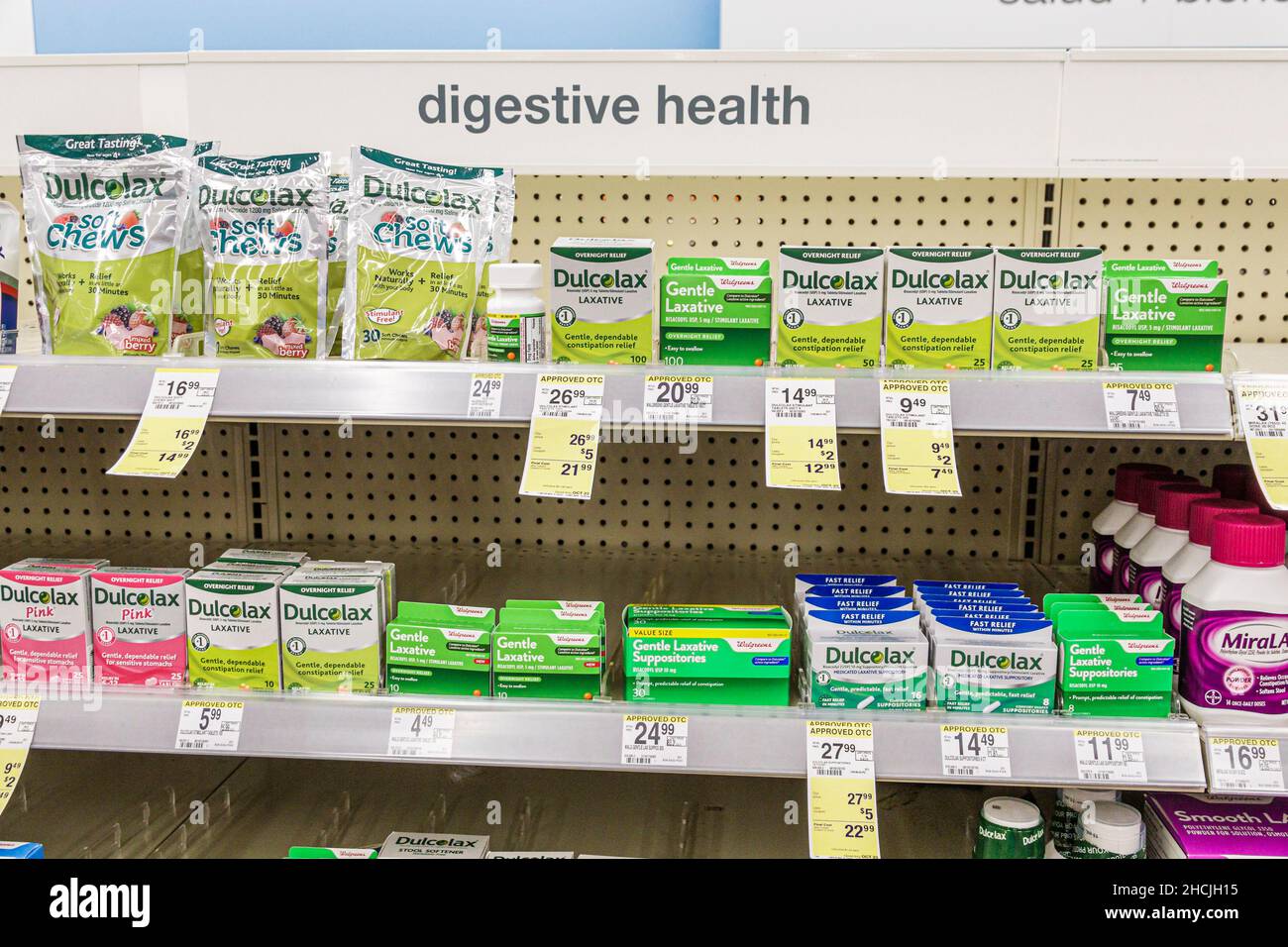 Walgreens pharmacy drugstore inside interior shelf shelves hi-res stock ...