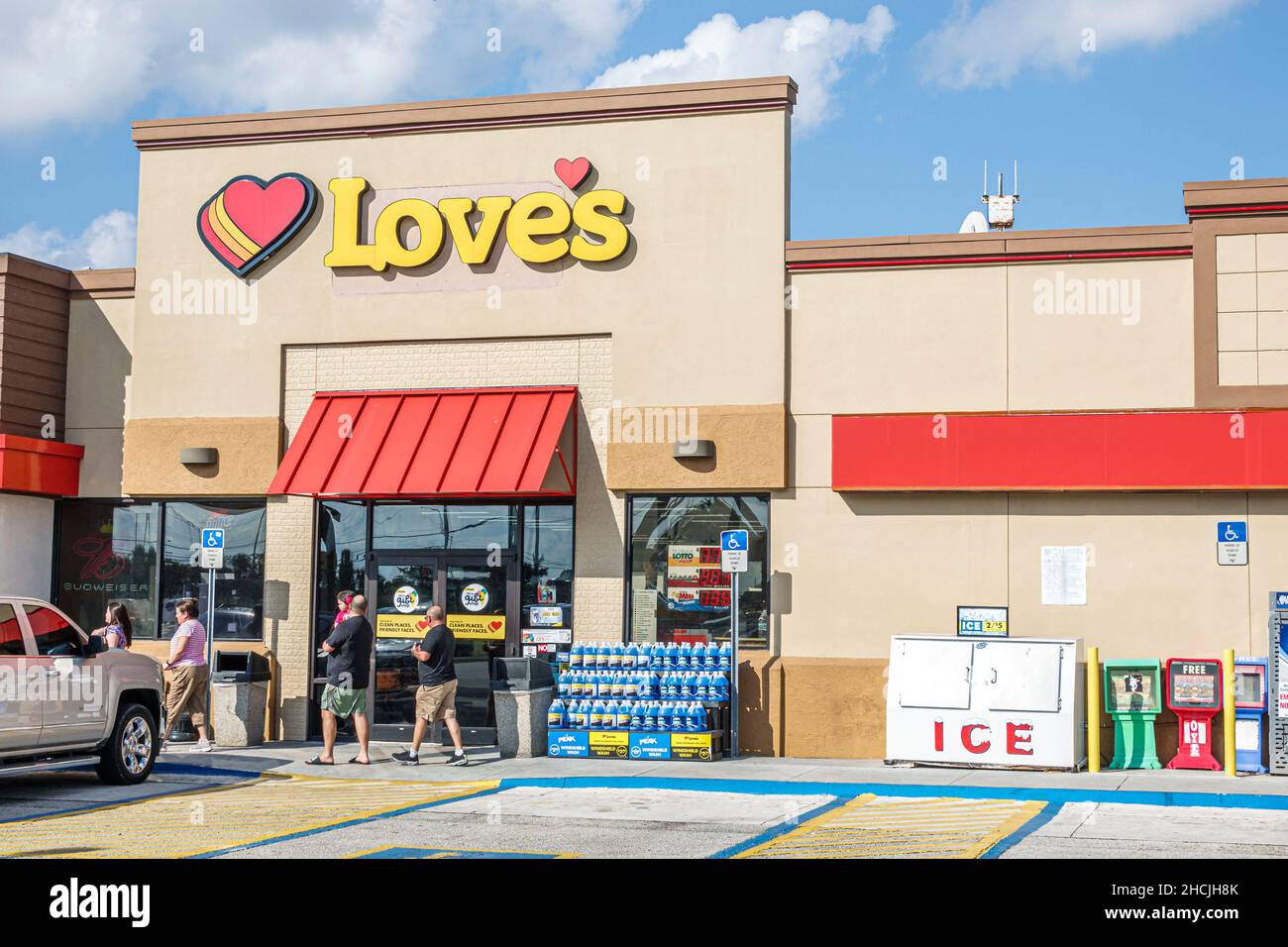 Loves gas petrol station convenience store outside exterior entrance hi ... Loves gas petrol station convenience store outside exterior entrance hi ...