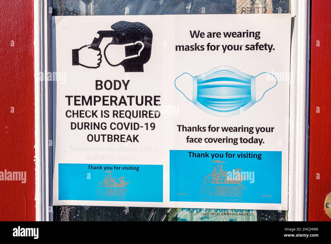 Covid 19 body temperature check required wear face mask masks hi-res ...